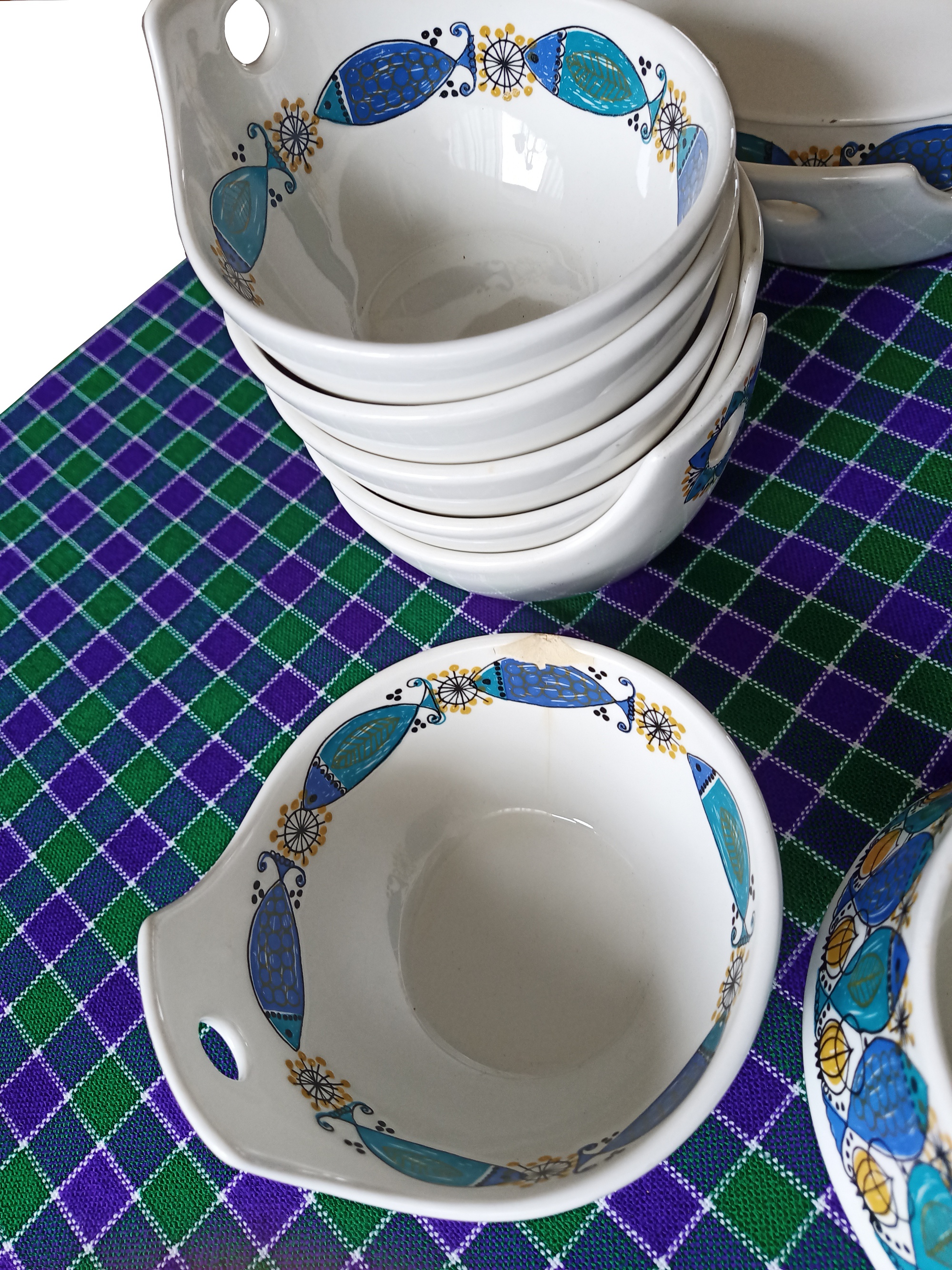 RARE VINTAGE MID CENTURY NORWEGIAN FIGGJO AS 29-PC DINNER SERVICE ...